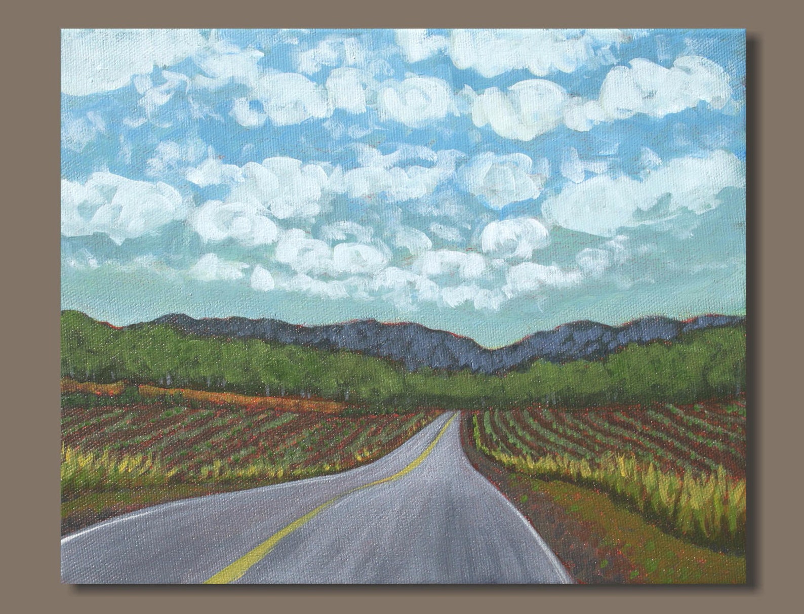 Landscape Painting Road Painting Farmland Painting Rural | Etsy