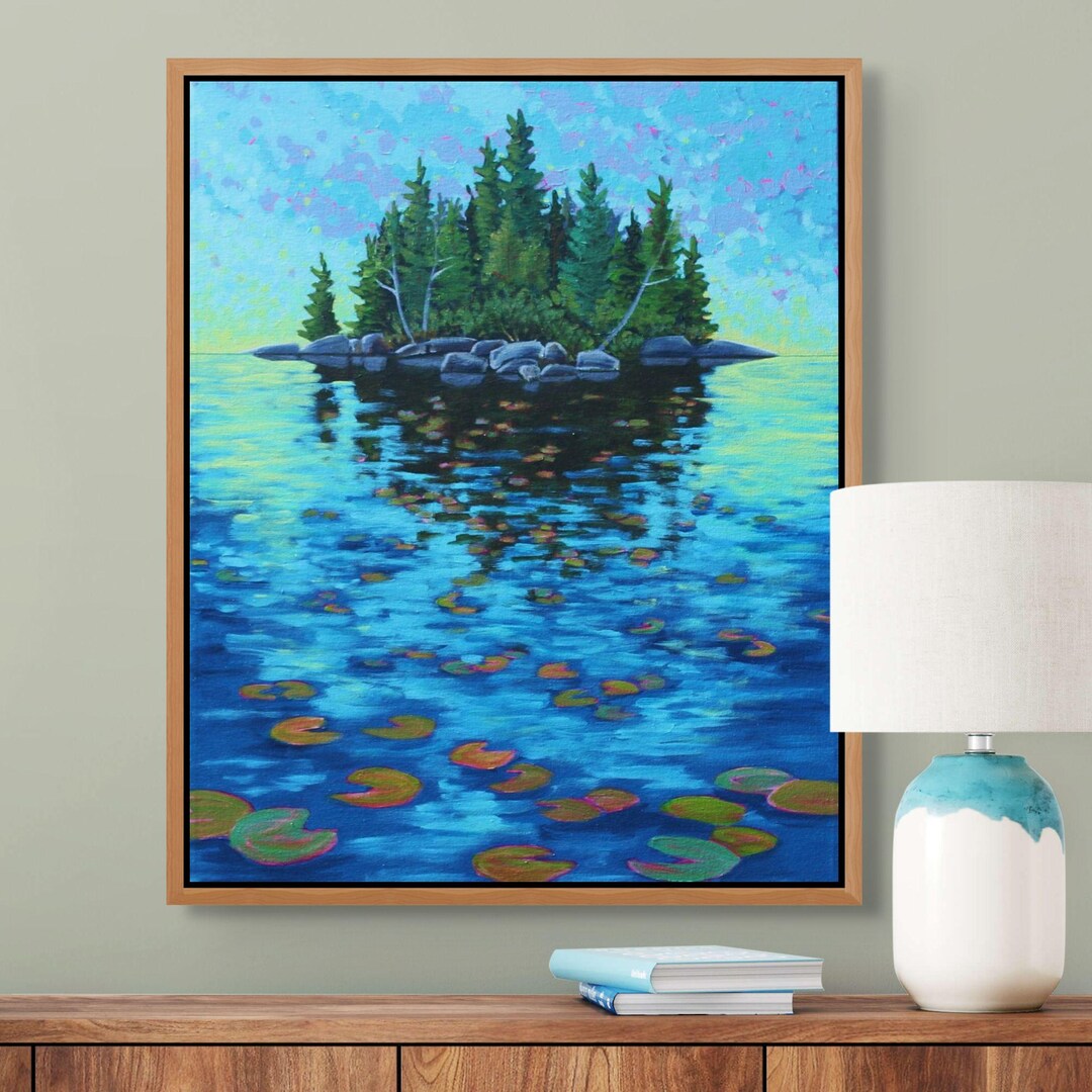 Monet Inspired Water Lily Pond Painting: Cottagecore Sunrise Landscape ...