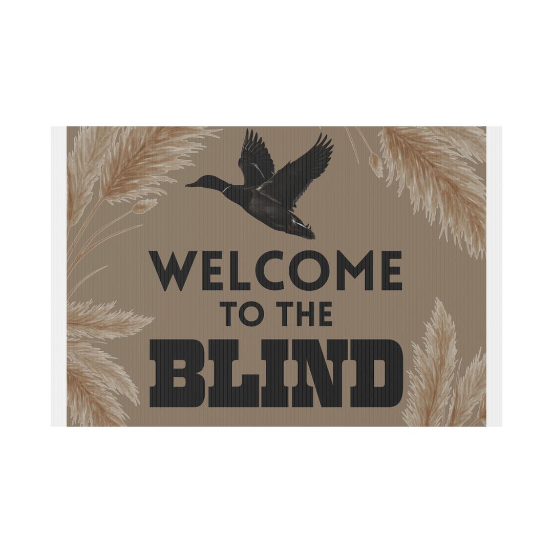Duck Blind Plastic Yard Sign | Hunting Decoy Marker - Etsy