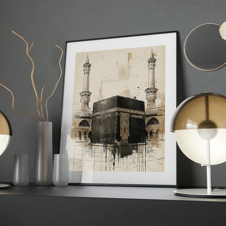Holy Kaaba Islamic Wall Art Makkah Home Decor Muslim Gift Hajj Umrah ...
