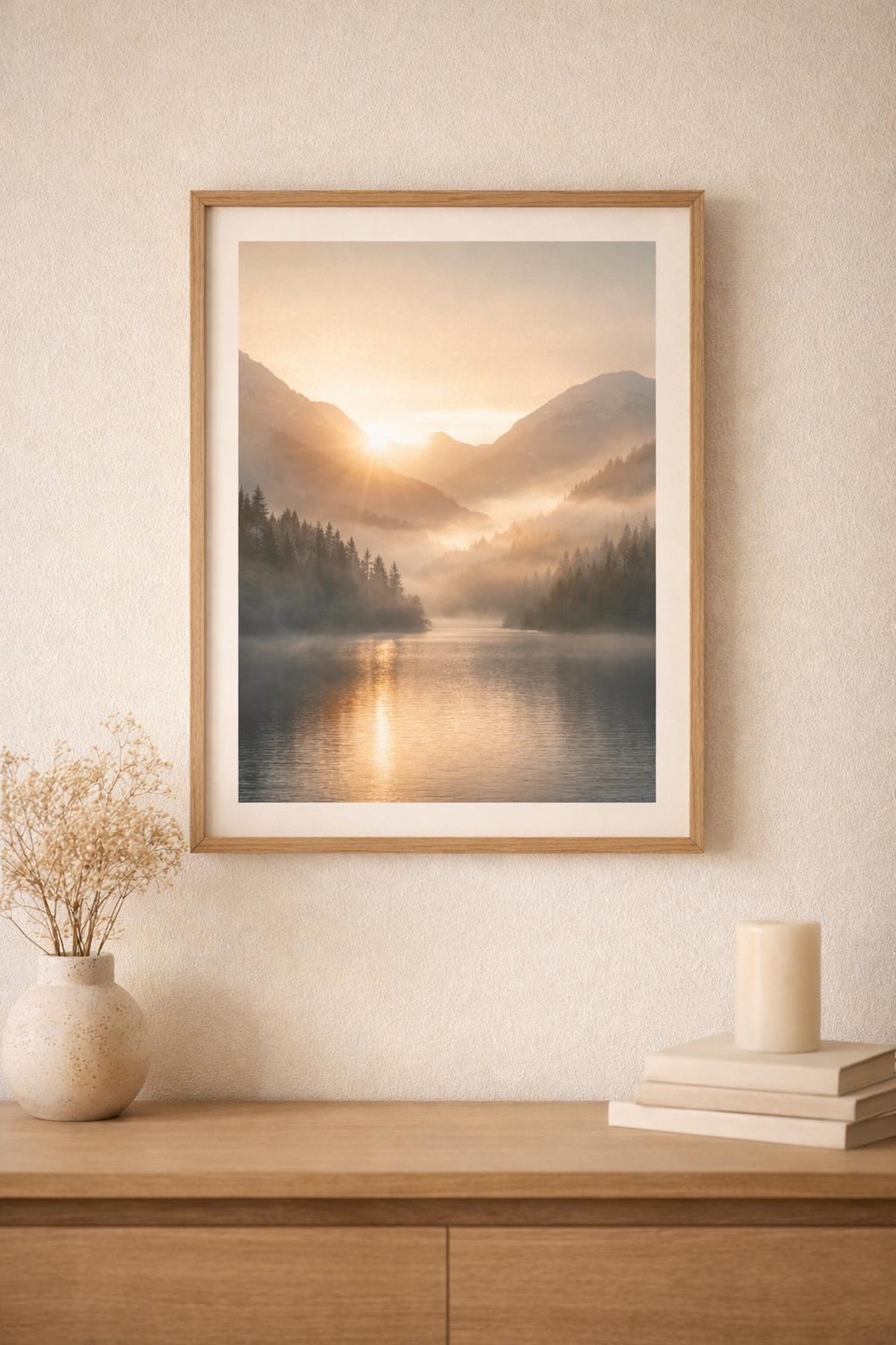 Quiet Mountain Stillness – Minimal Nature Photo, Calming Landscape ...