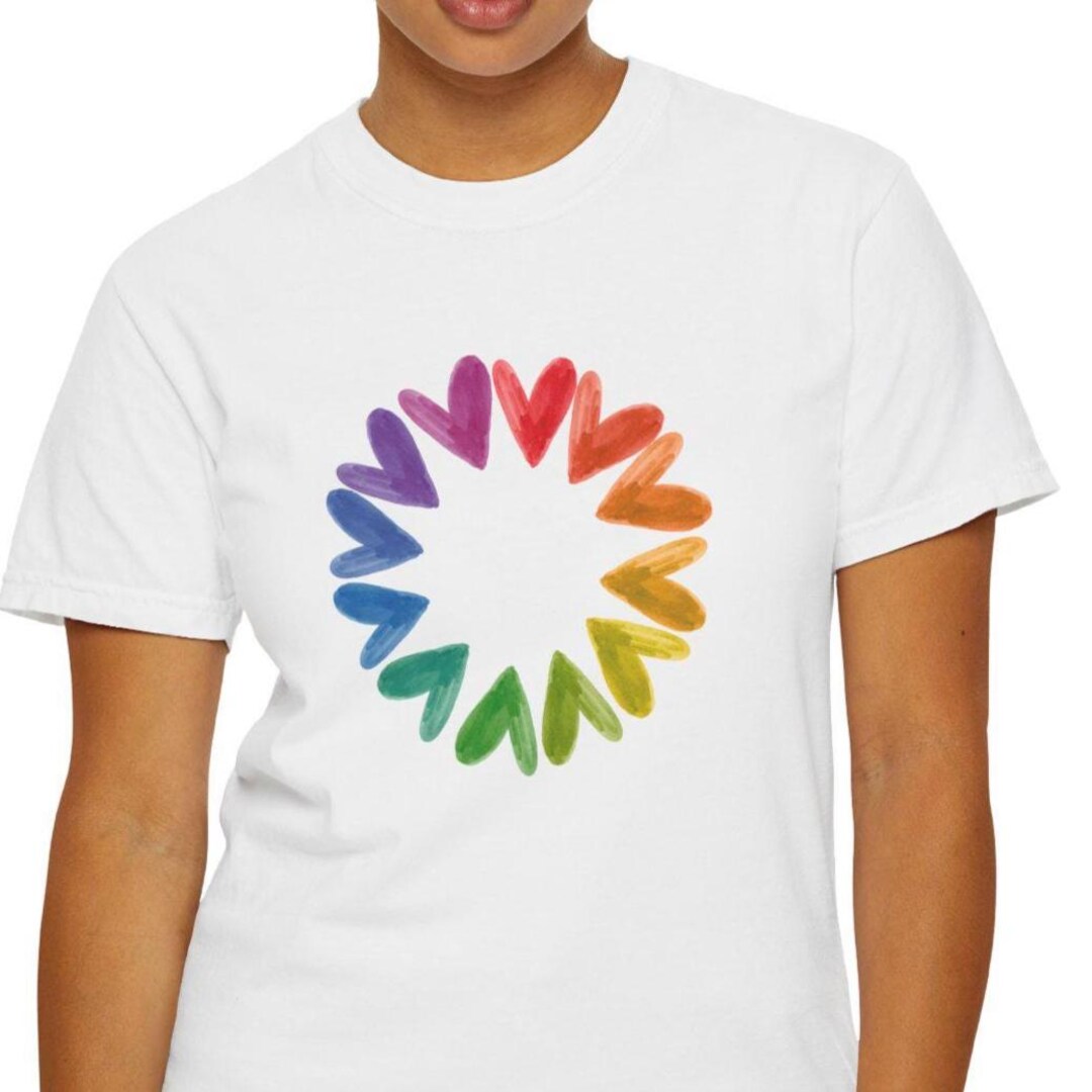 Hand-drawn Heart Color Wheel T-shirt | Artist Art Teacher Shirt - Etsy
