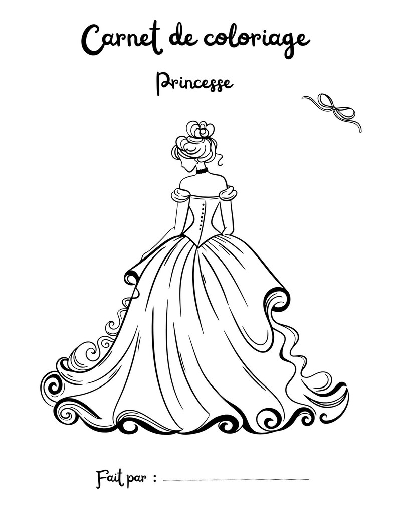 Princess Coloring Book - Etsy