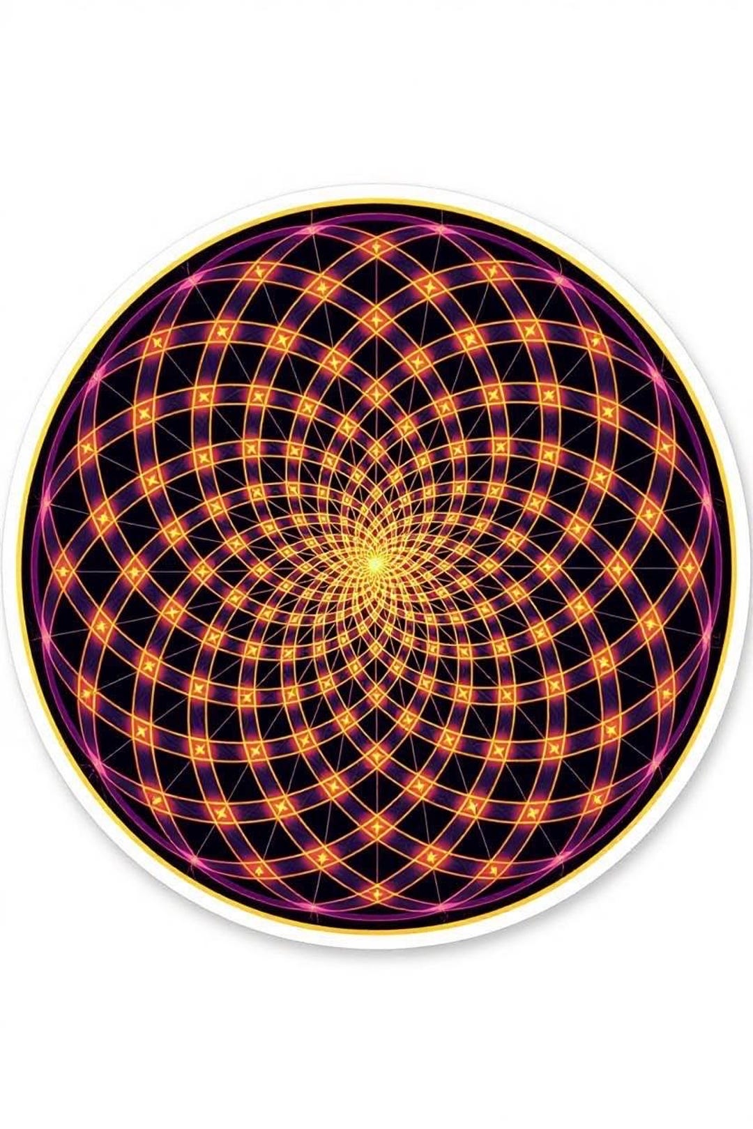 Psychedelic Torus Sticker: Sacred Geometry, Waterproof - Etsy