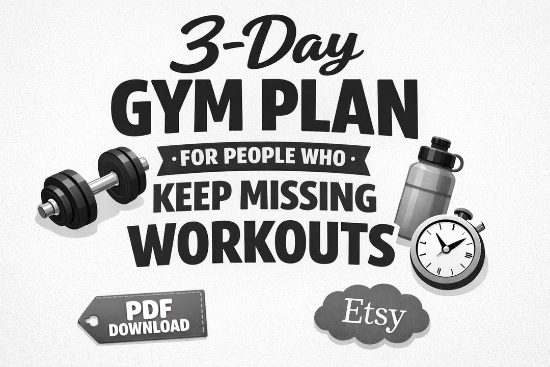 3-day Gym Workout Plan for People Who Keep Missing Workouts – Beginner ...