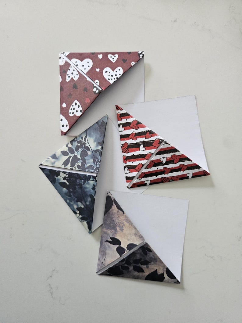 Paper Origami Pocket Bookmarks (set of 4) - Etsy