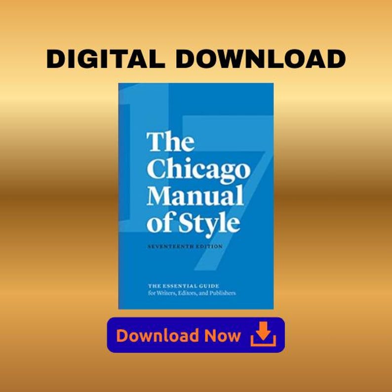The Chicago Manual of Style 17th Edition - Etsy
