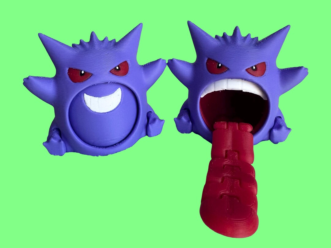 Pokemon Gengar Toy Figure • Articulated Flexi Tongue • Tongue Out ...