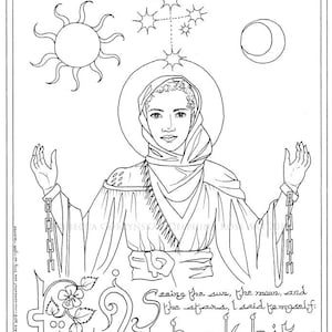 Saint Josephine Bakhita Coloring Page Catholic Art Black Saints Africa ...