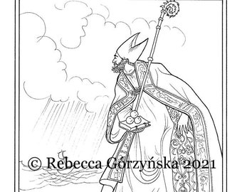 Catholic Coloring Pages St. Hildegard Von Bingen 5 PDF - Etsy