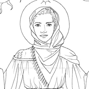 Saint Josephine Bakhita Coloring Page Catholic Art Black Saints Africa ...