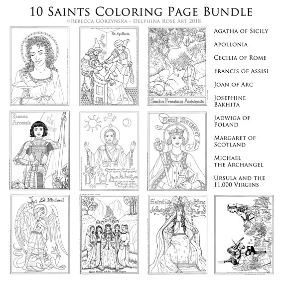 Catholic Saints Coloring Pages For Kids