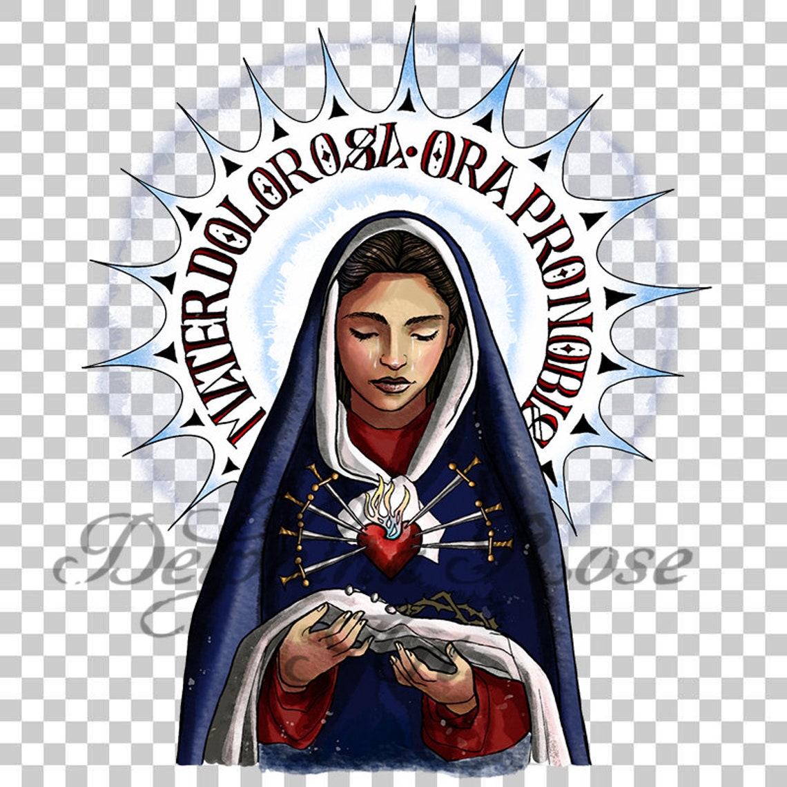 Catholic Printable Clip Art - Seven Sorrows, Sorrowful Mother, Mater ...