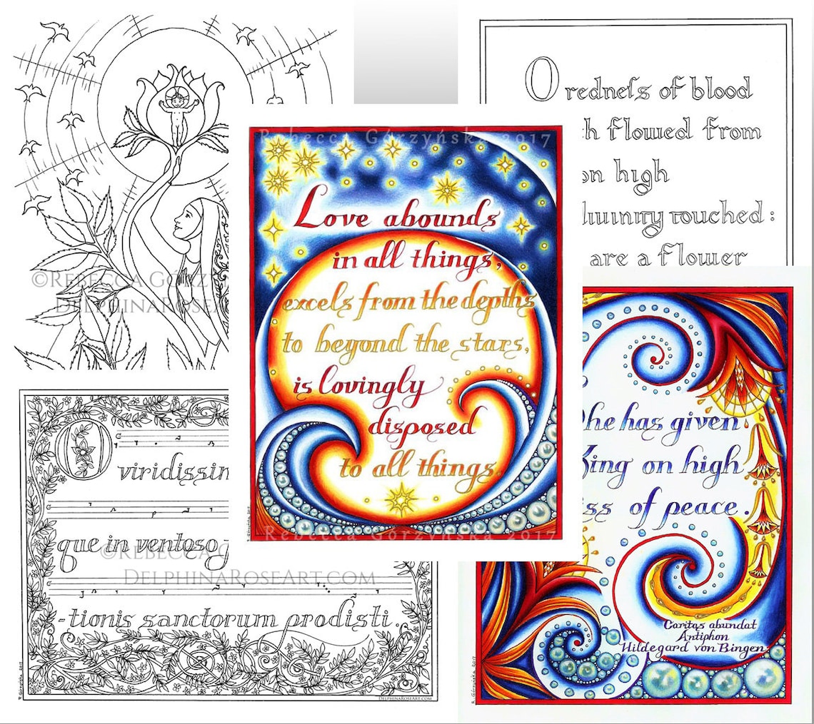 Catholic Coloring Pages St. Hildegard Von Bingen 5 PDF - Etsy
