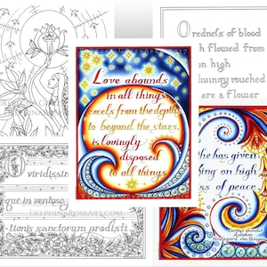 Catholic Coloring Pages - St. Hildegard Von Bingen - 5 PDF Coloring ...