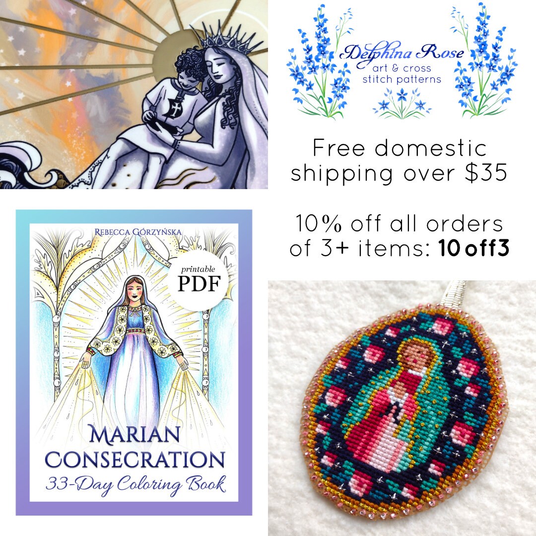 Catholic Coloring Book 33 Pages for Marian Consecration - Etsy
