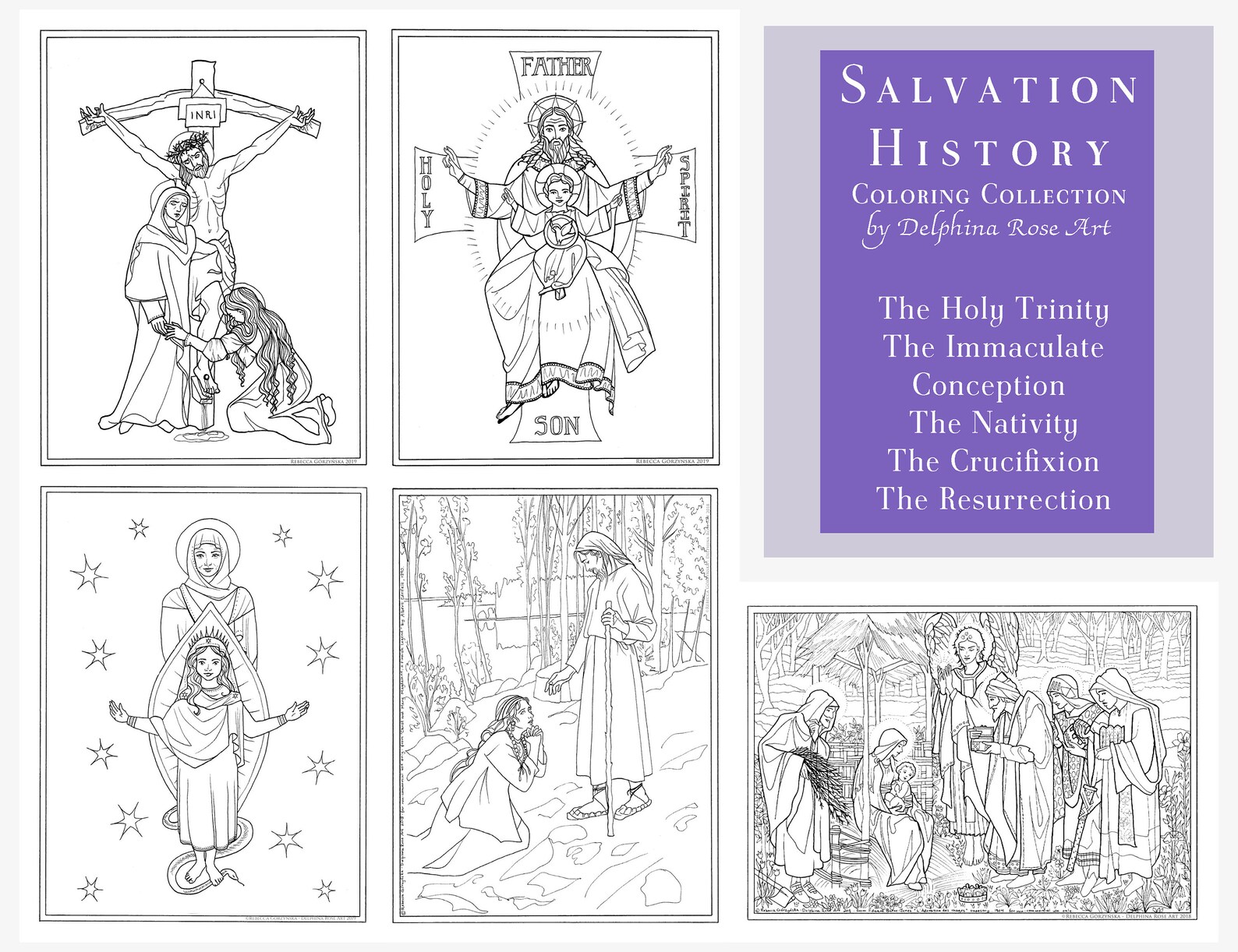 Giant Catholic Coloring Book: 50+ Pages of Mary and the Saints (PDF) - Etsy