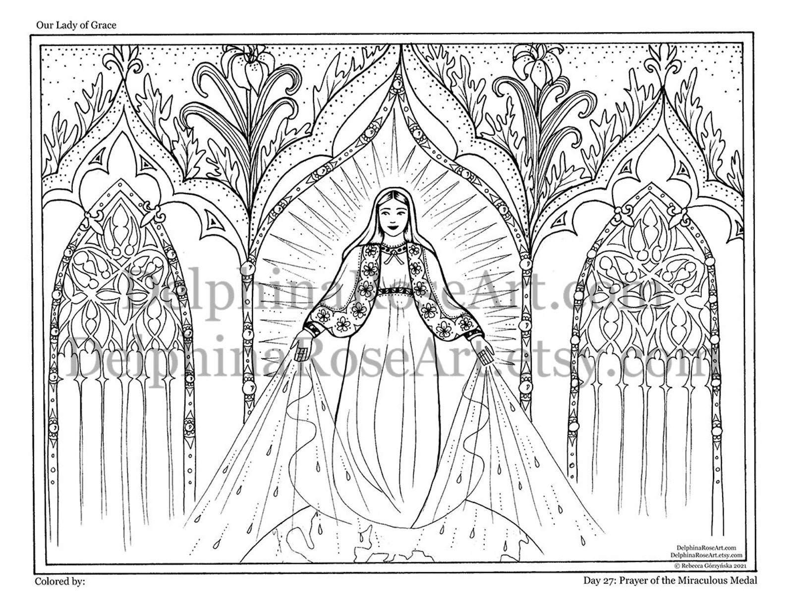Catholic Coloring Book 33 Pages for Marian Consecration - Etsy