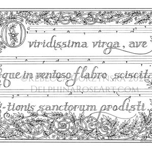 Catholic Coloring Pages - St. Hildegard Von Bingen - 5 PDF Coloring ...