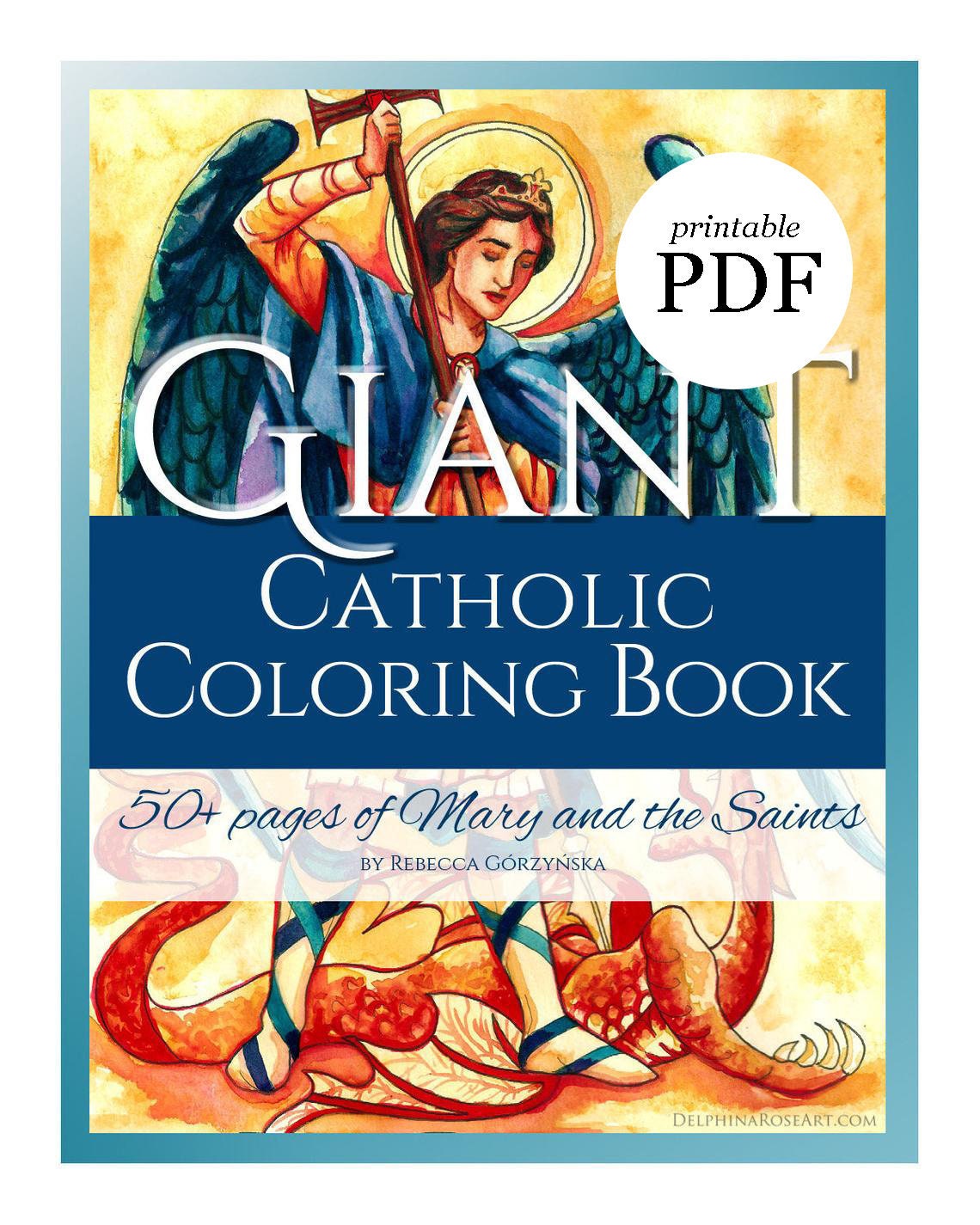 Giant Catholic Coloring Book: 50 Pages of Mary and the Saints | Etsy
