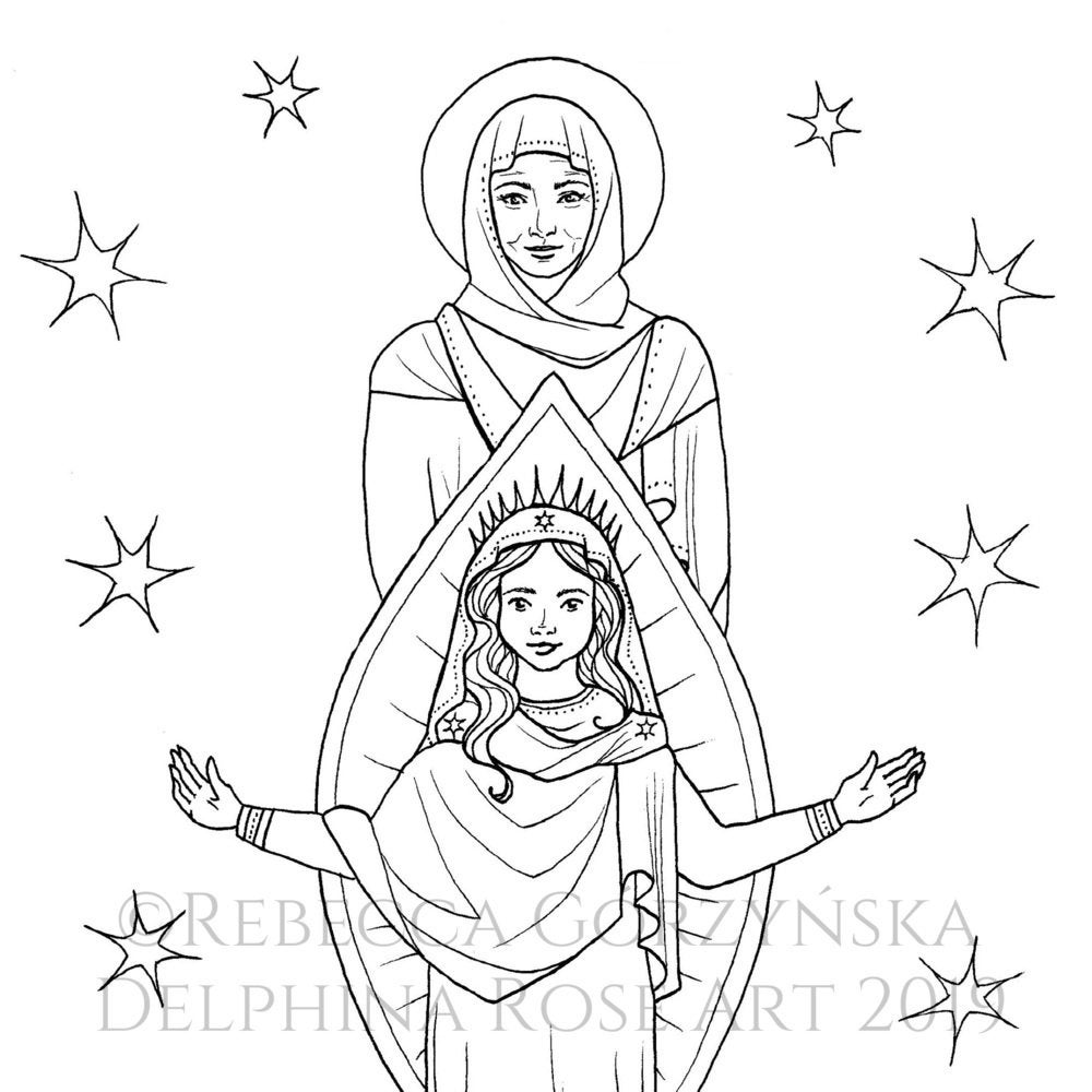 Immaculate Conception Coloring Page