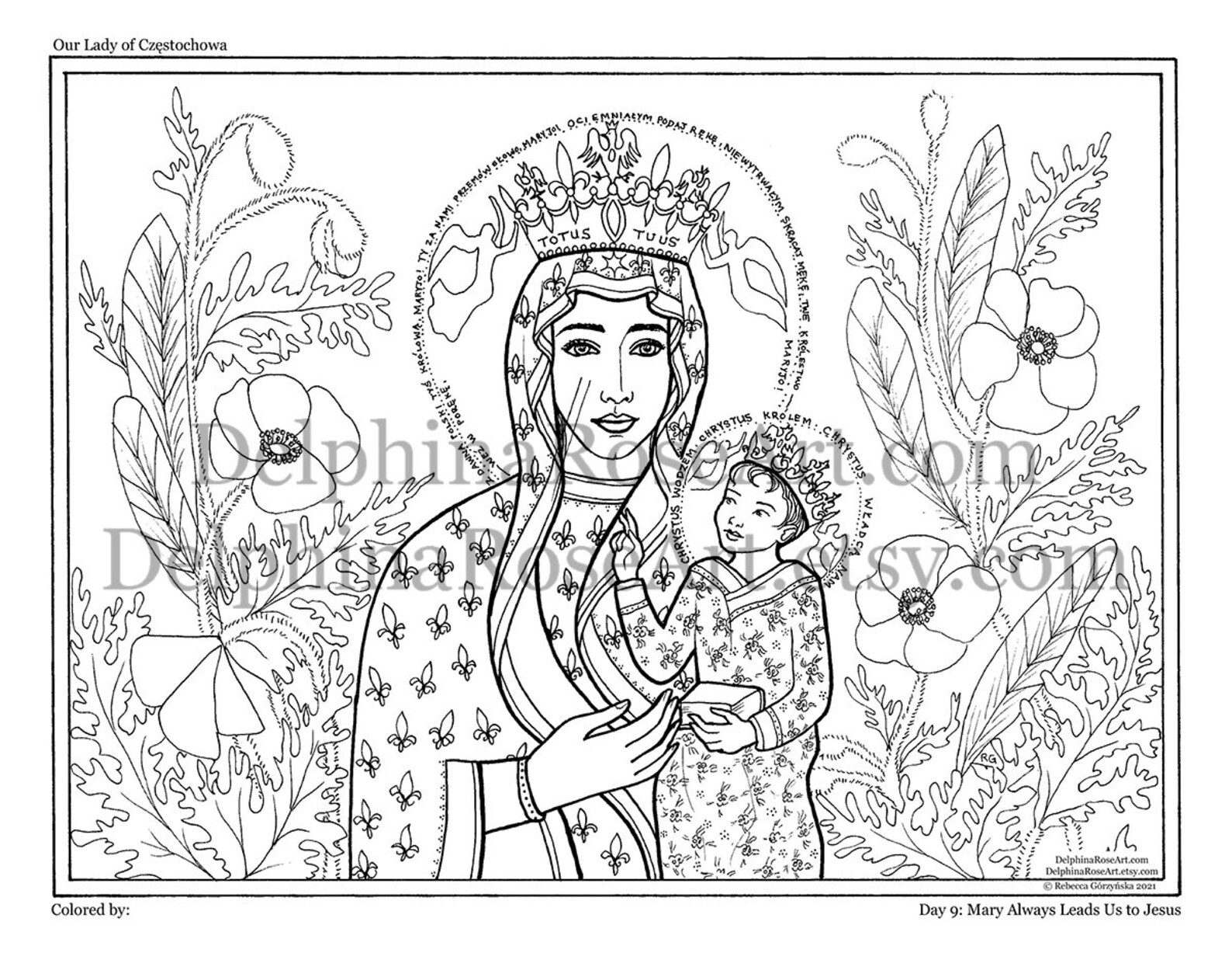 Catholic Coloring Book 33 Pages for Marian Consecration - Etsy