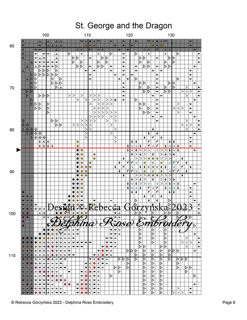 DIGITAL PATTERN St. George and the Dragon - Medieval Knight Catholic ...