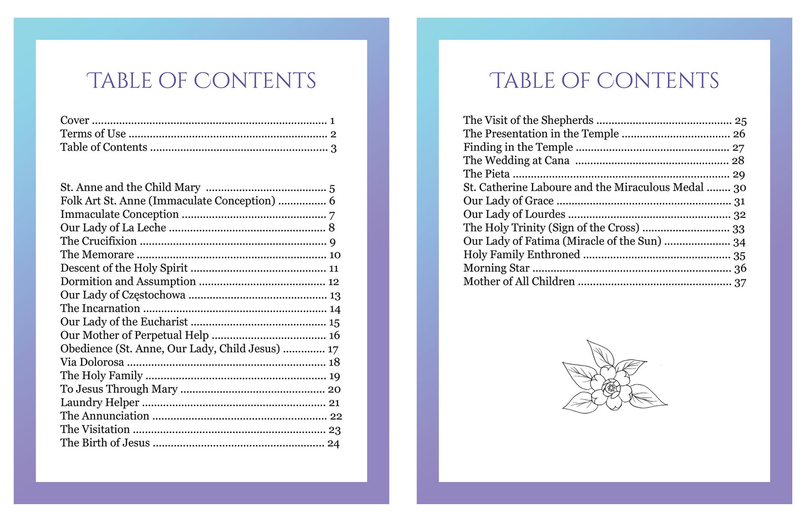 Catholic Coloring Book 33 Pages for Marian Consecration - Etsy