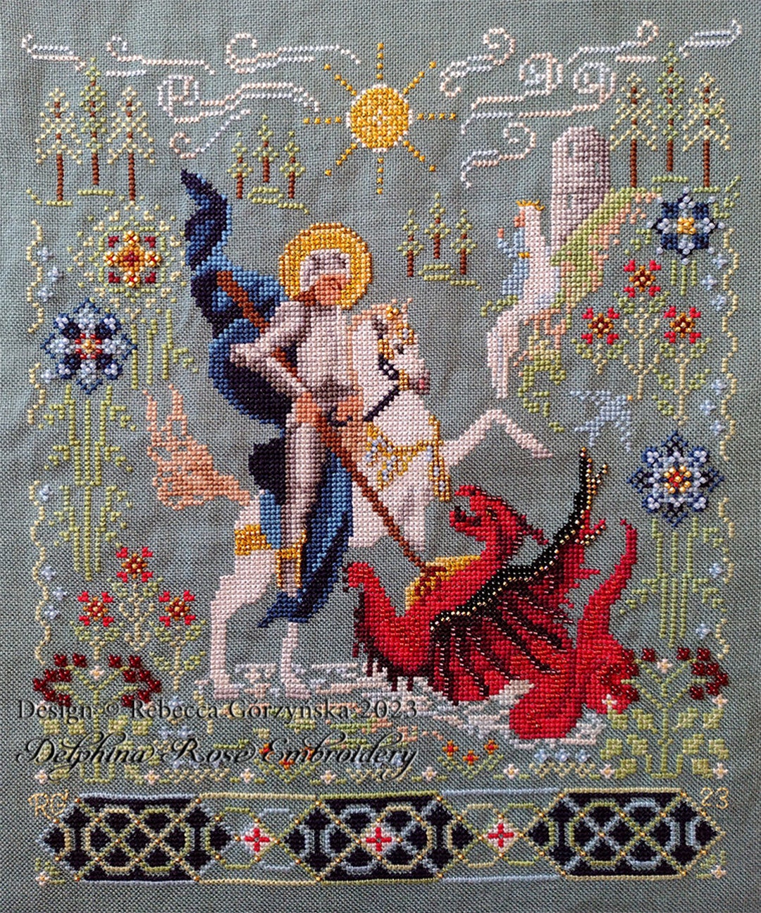 DIGITAL PATTERN St. George and the Dragon Medieval Knight - Etsy
