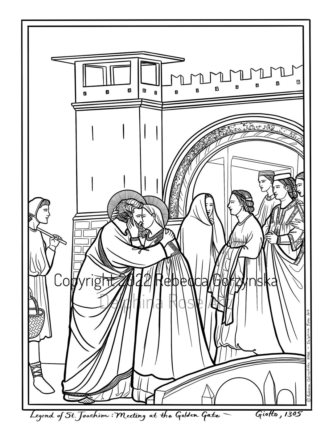 St. Joachim and Anne Catholic Coloring Page Giotto PDF - Etsy