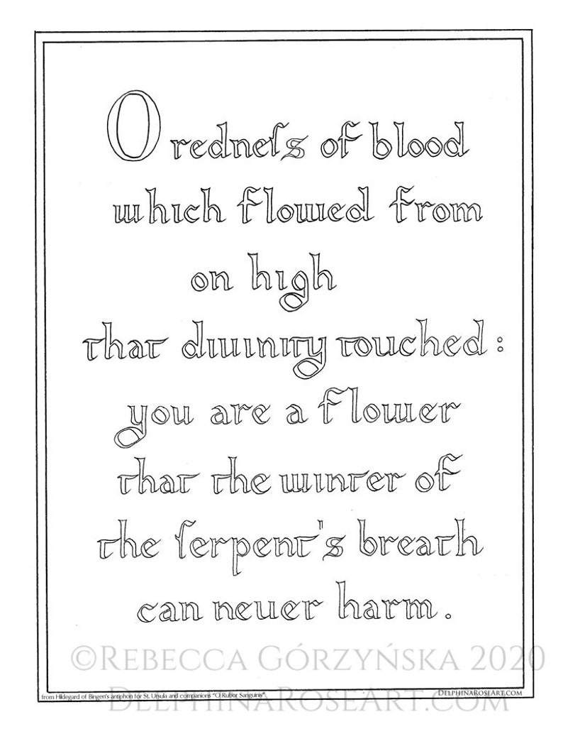 Catholic Coloring Pages St. Hildegard Von Bingen 5 PDF - Etsy