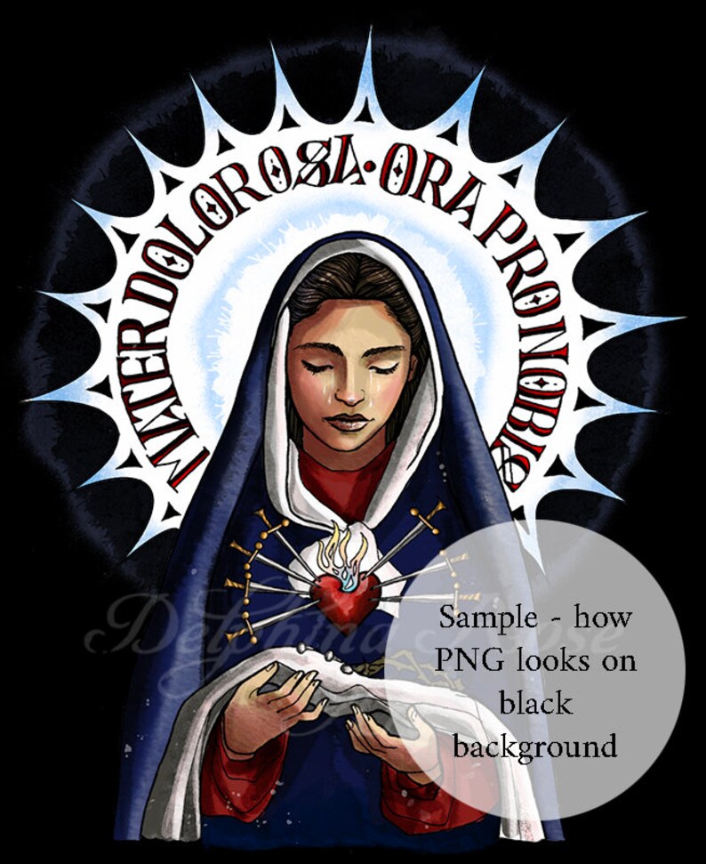 Catholic Printable Clip Art - Seven Sorrows, Sorrowful Mother, Mater ...