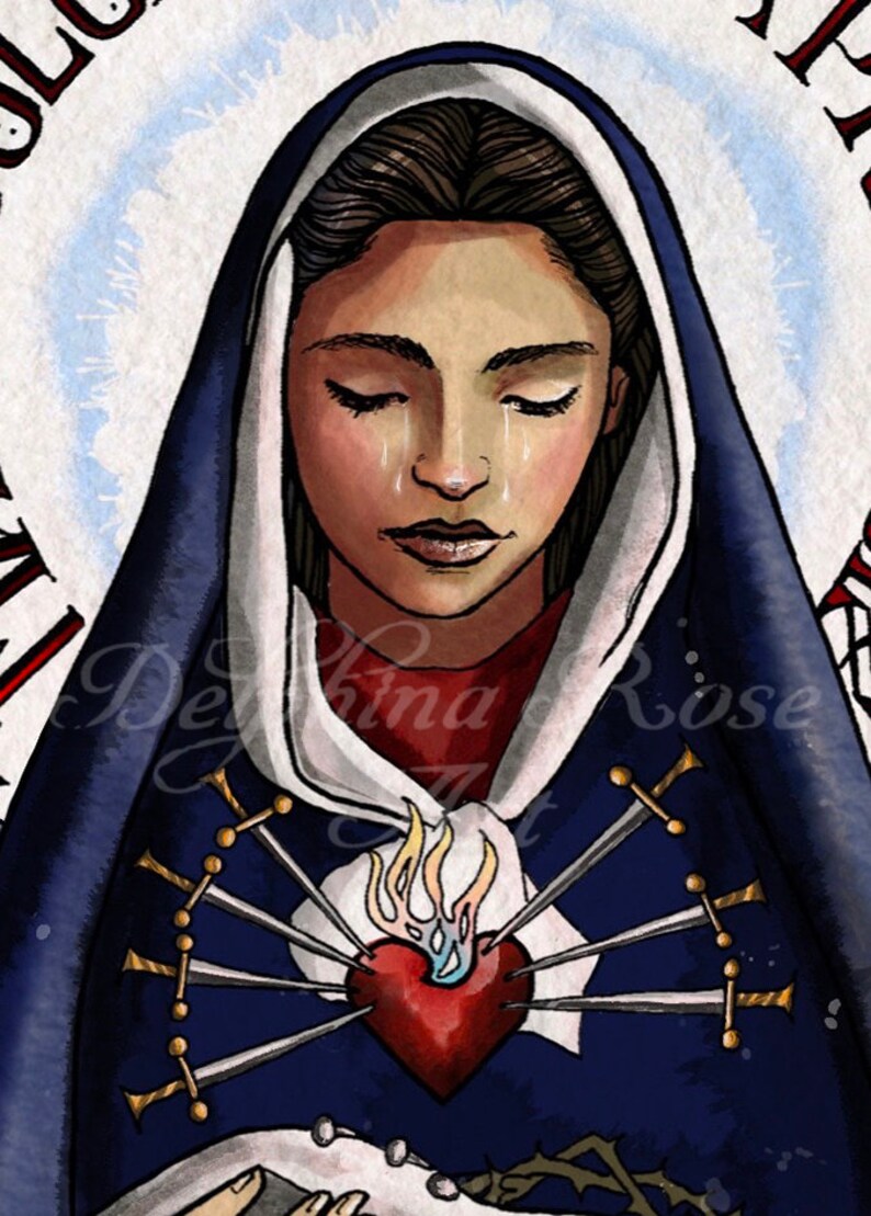 Catholic Printable Clip Art - Seven Sorrows, Sorrowful Mother, Mater ...