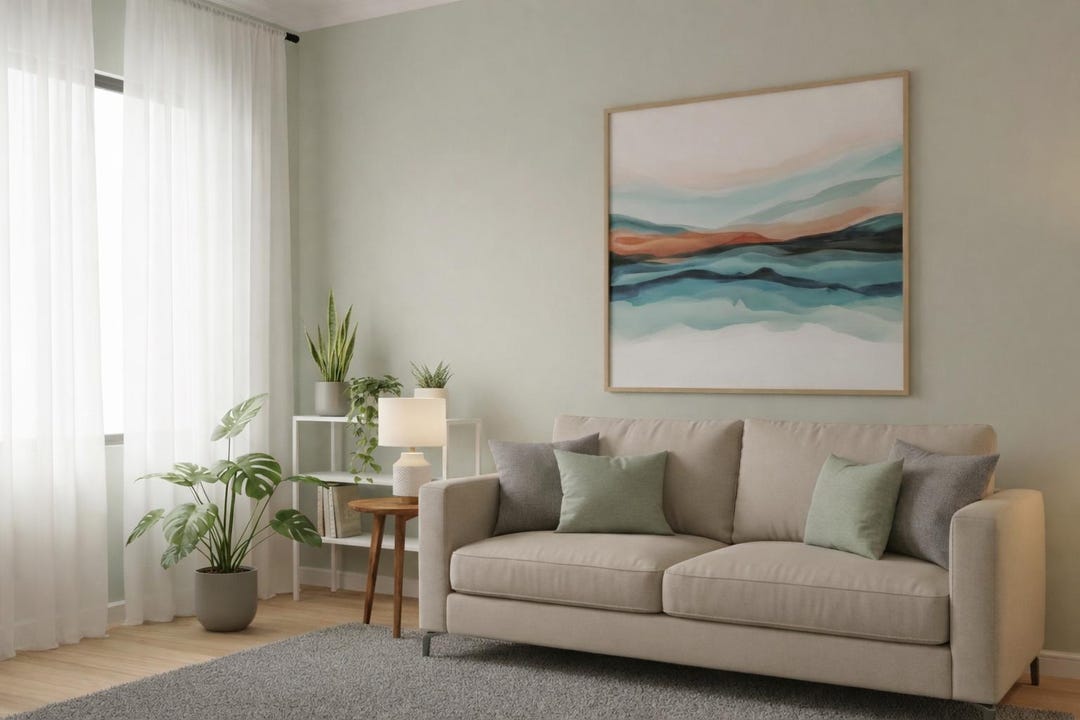 Calm Living Room Virtual Background – Professional & Soothing Zoom ...
