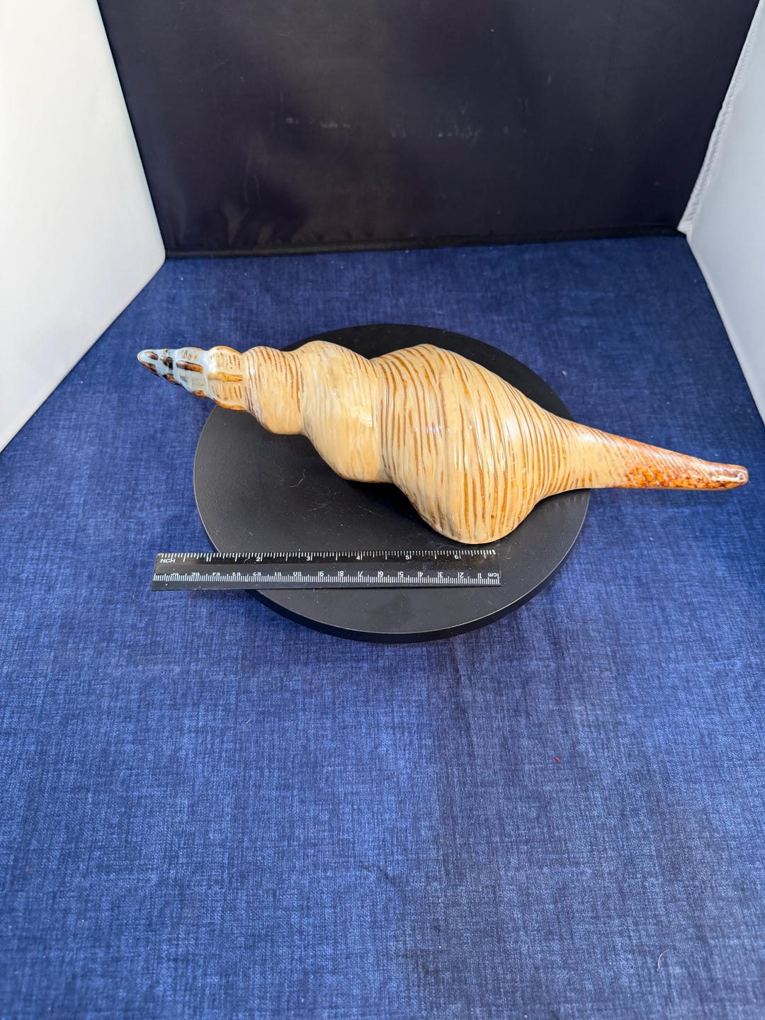 Vintage Glazed Ceramic Seashell Sculpture – Seaside Decor 12.5" - Etsy