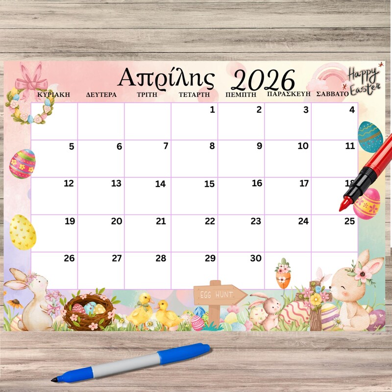 Greek Orthodox 2026 Calendar - Etsy