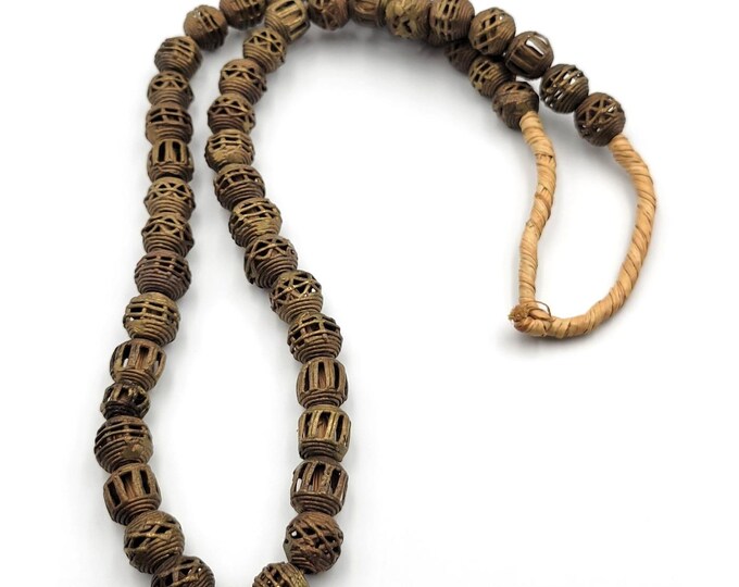 Strand of African Round Lost Wax Beads Brass Ghana Handmade 48 Beads - Etsy