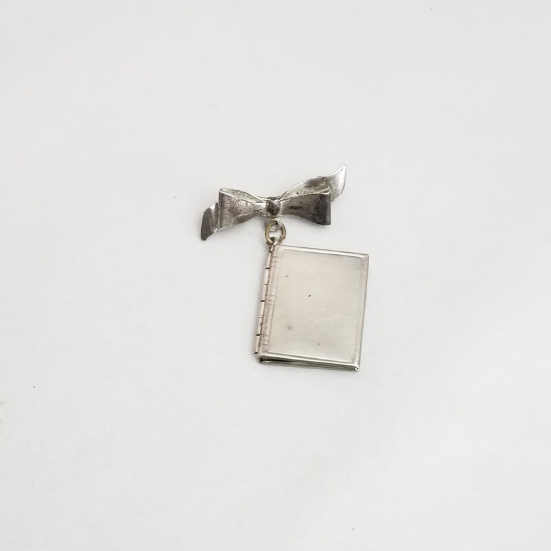 Silver Book Locket - Etsy