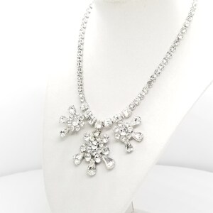 Vintage Tear Drop, Square & Round Cut Rhinestones on Rhodium Plated Art ...