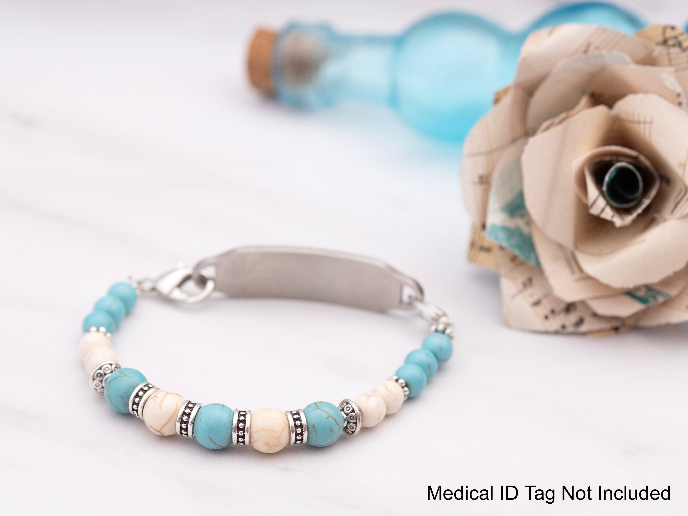 STRETCH Medical Alert Bracelet | Replacement Medical ID Bracelet Woman ...