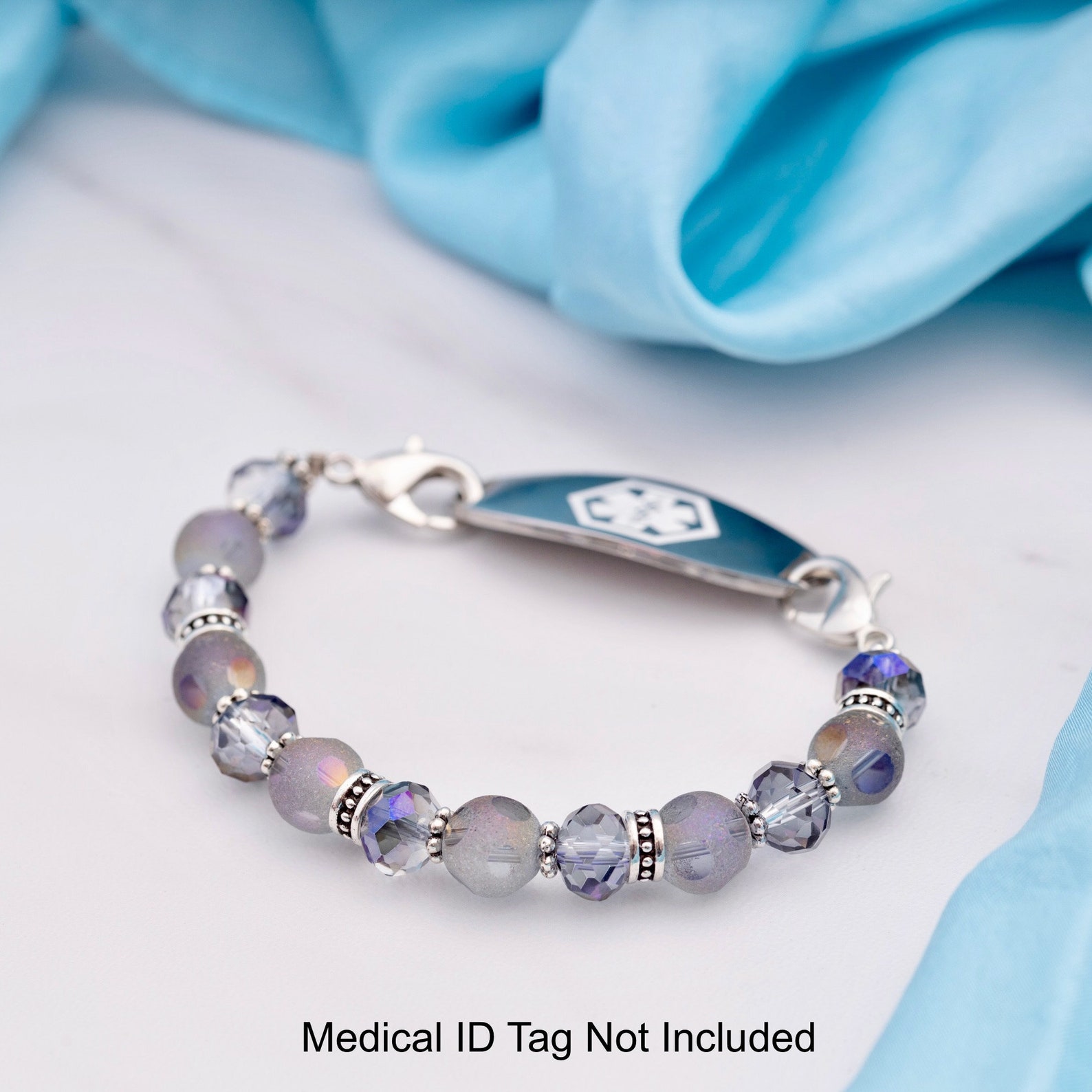 Medical Alert Bracelet, STRETCH Interchangeable Medical ID Replacement ...