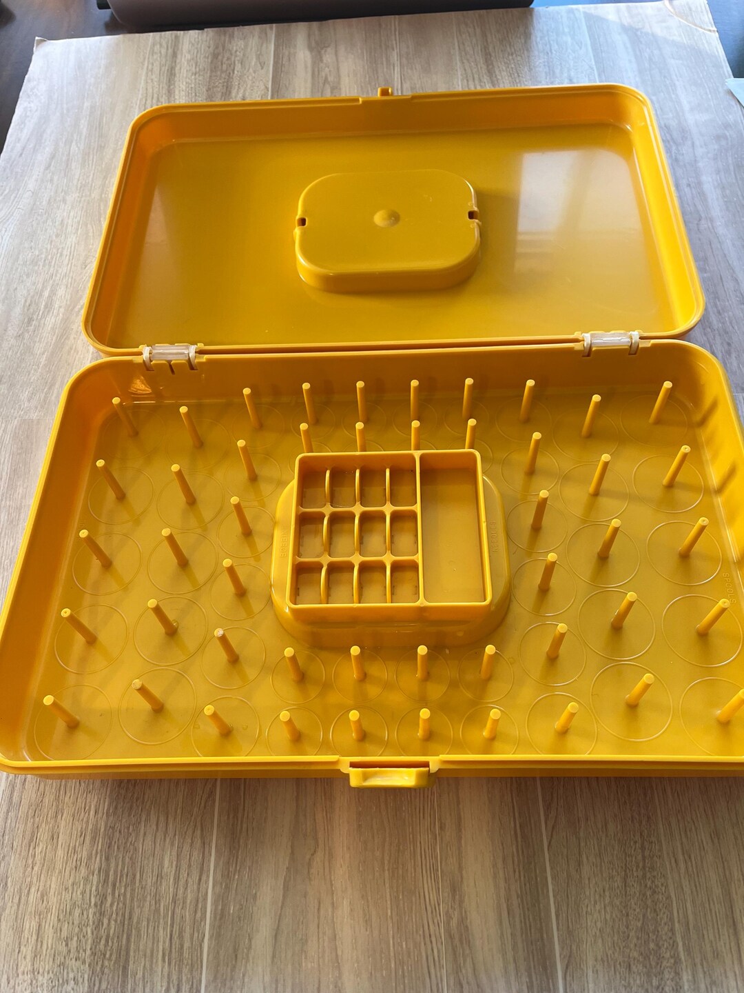 Wilson Vintage Yellow Plastic Sewing Box - Etsy