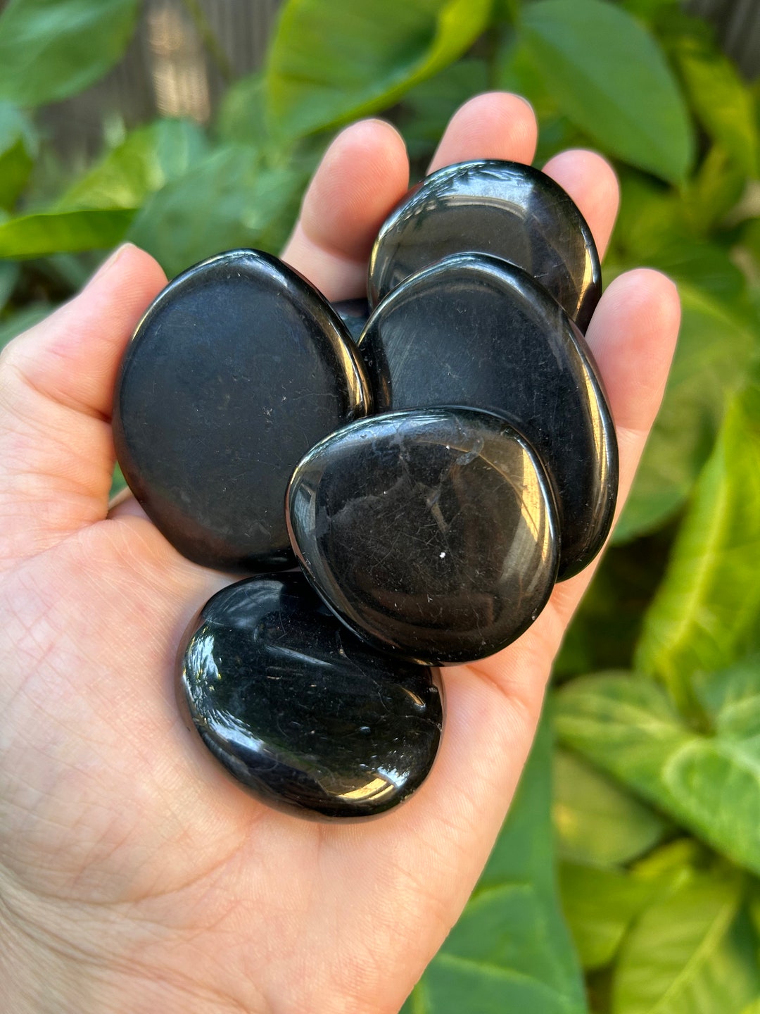 Jet Palm Stones, Jet Crystal - Etsy