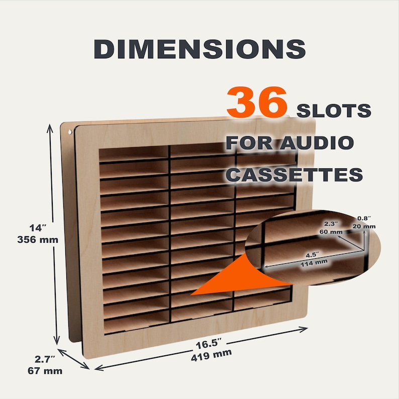 Cassette Tape Shelf, Cassette Tape Holder, Cassette Tape Holder Wood ...