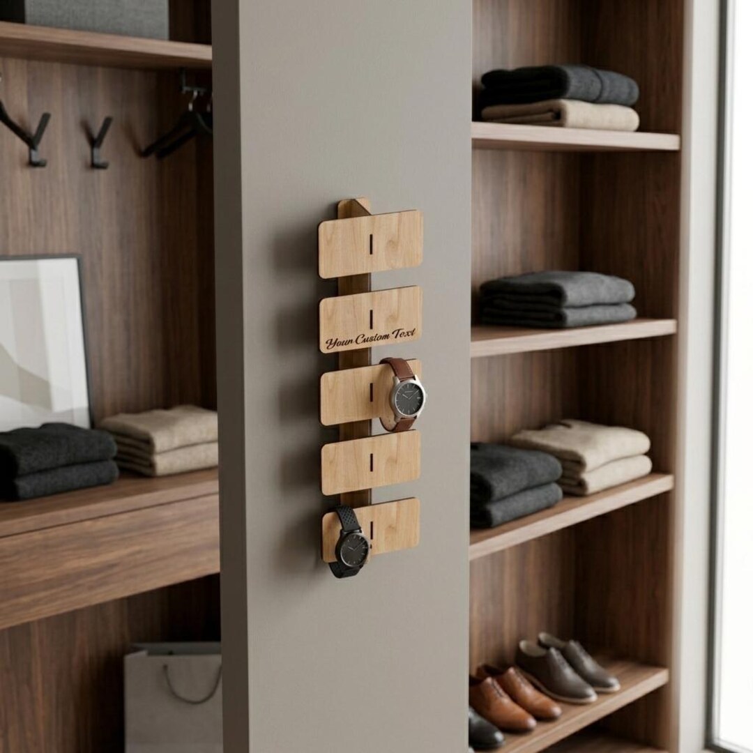 Wall Watch Display, Wall Watch Display Case, Wooden Watch Holder, Watch ...