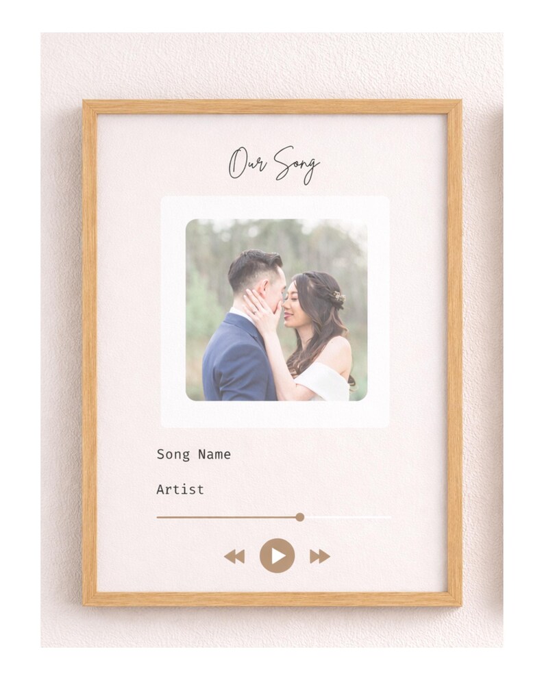Personalized Song Print, Custom Music Poster, Anniversary Gift (digital ...
