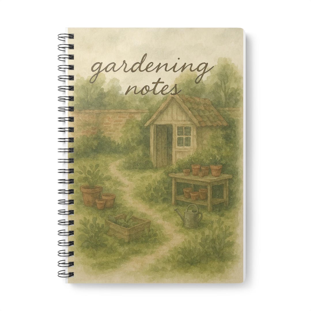 Gardening Notes Notebook A5, Wirobound Softcover Journal | Garden Shed ...