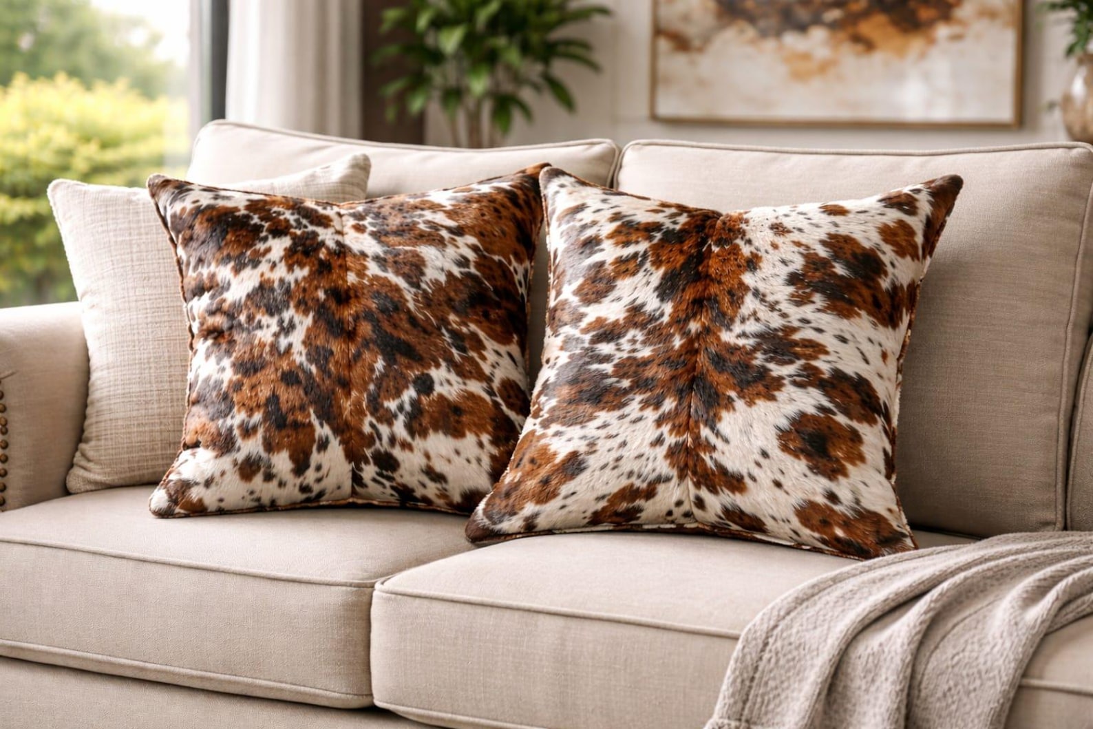 Take A Look About Cowhide Pillow Cover