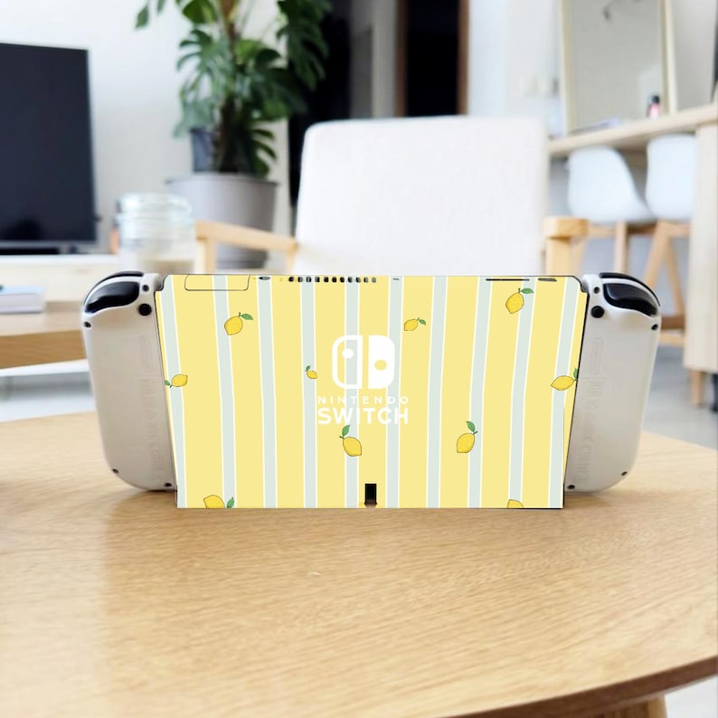 Nintendo Switch OLED Skin Lemon Pastel, Cute Cozy Switch OLED Skin ...