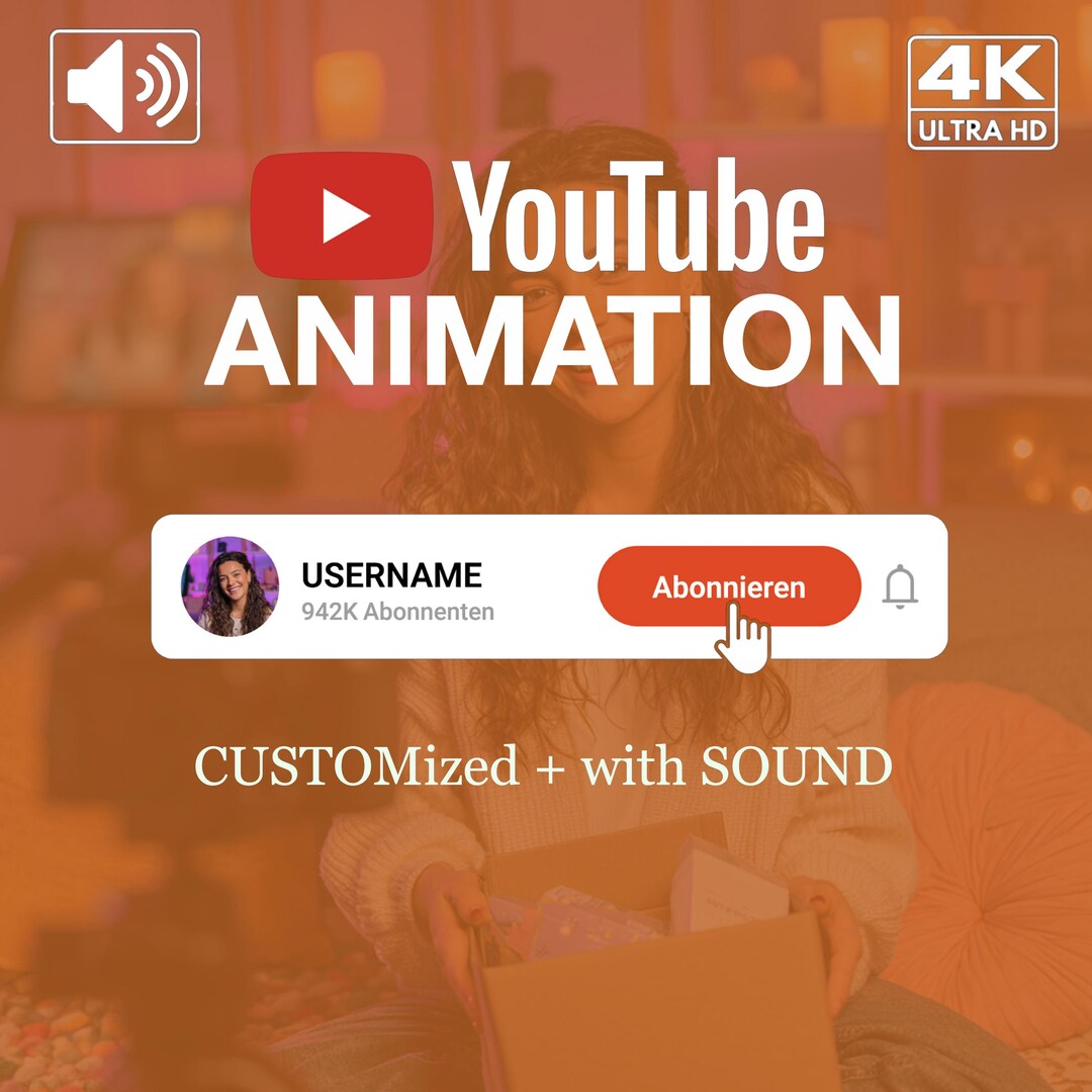 Personalized Youtube Subscribe Animation | Custom Follow Banner for ...